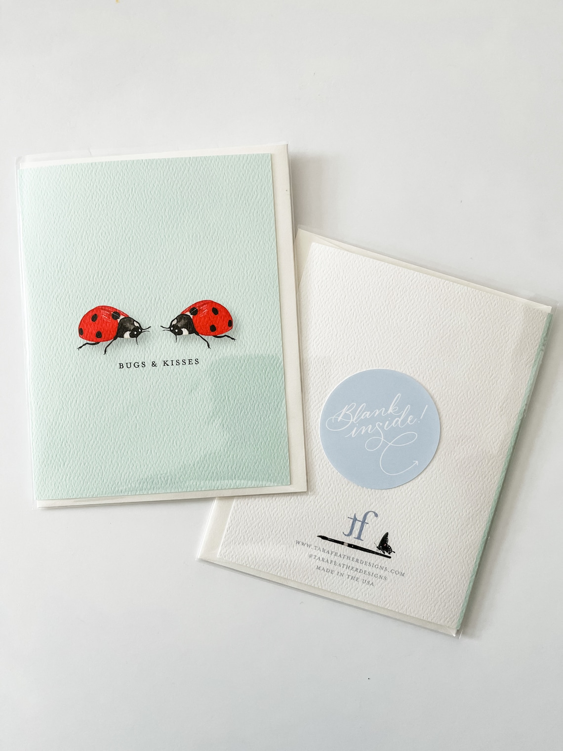 Bugs & Kisses Greeting Card | Watercolor Ladybug Card | Watercolor ...