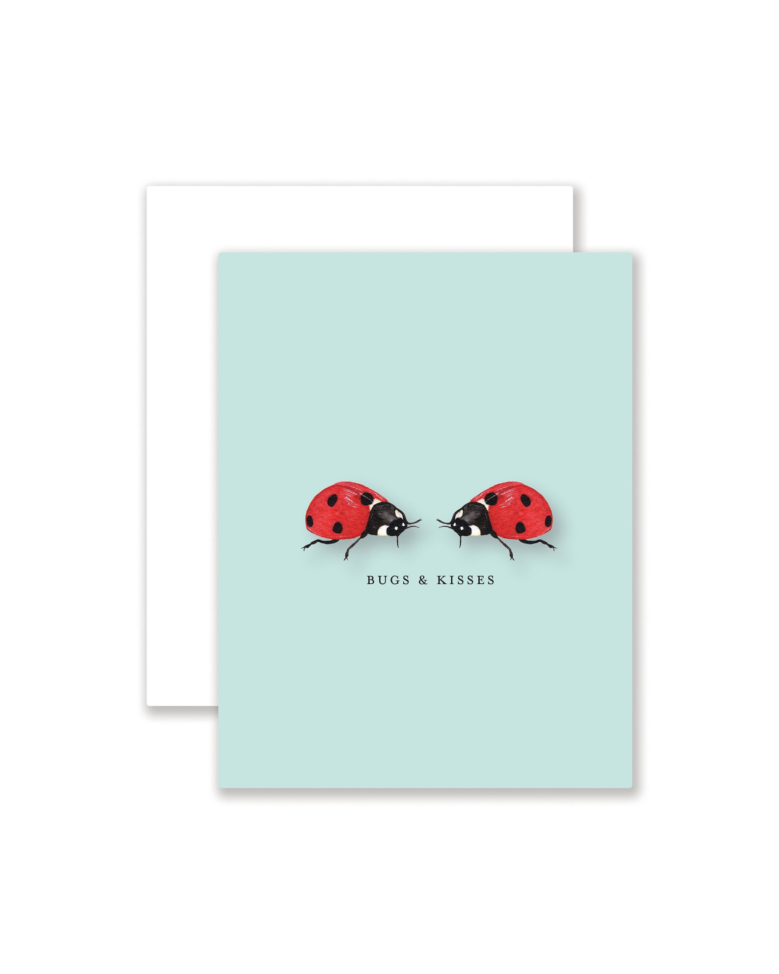 Bugs & Kisses Greeting Card | Watercolor Ladybug Card | Watercolor ...
