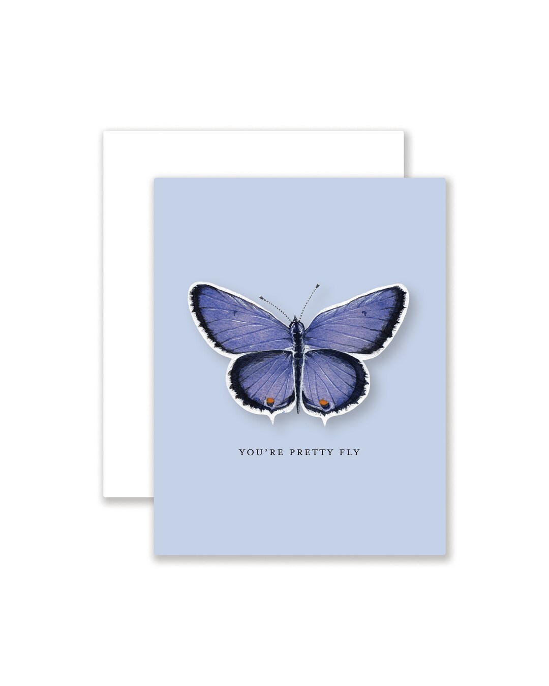 You're Pretty Fly Greeting Card | Watercolor Butterfly Card | Valentine ...