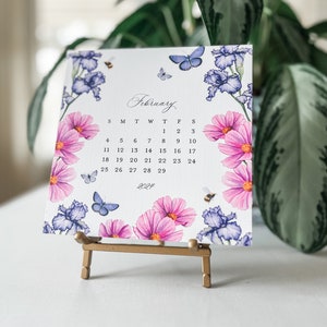 2024 Desktop Calendar Watercolor Calendar Illustrated Calendar Office ...