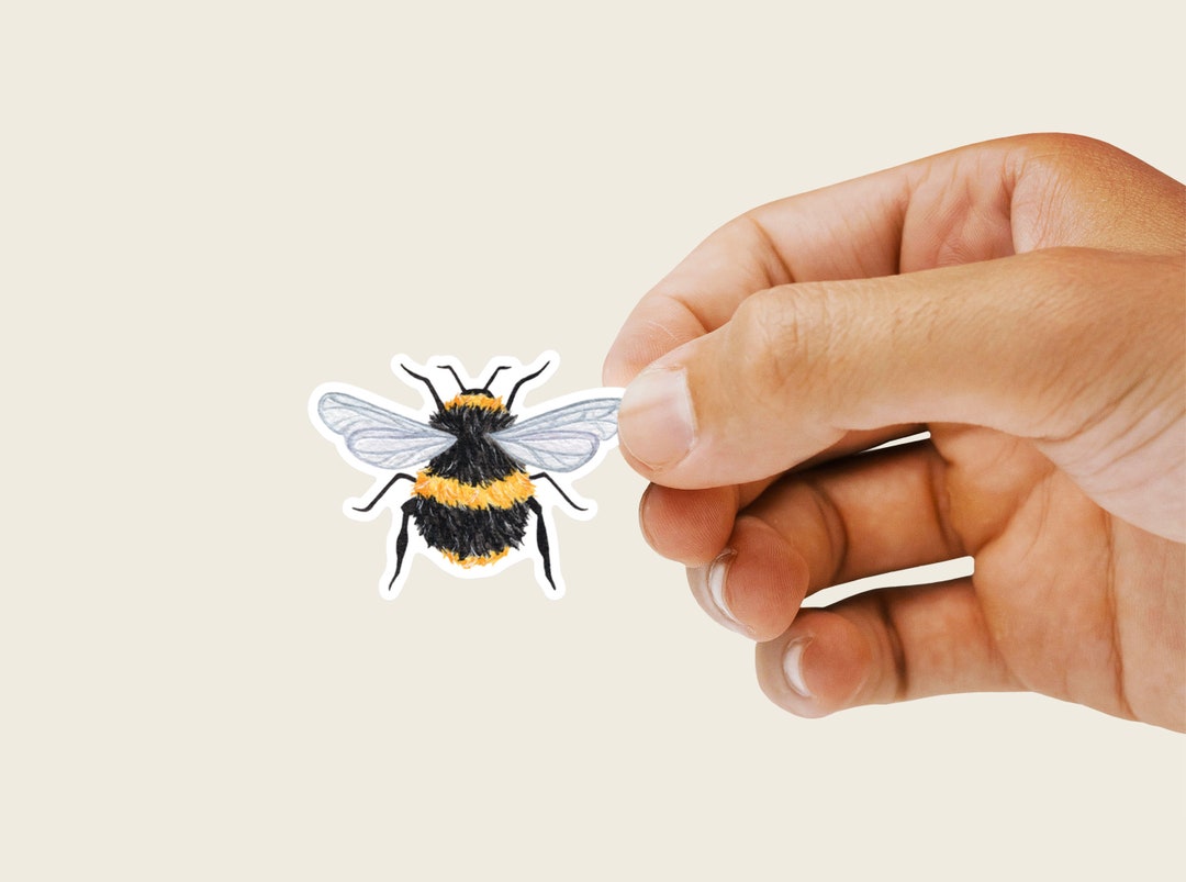 Watercolor Bee Sticker | Bumblebee Vinyl Sticker | Bee Sticker ...