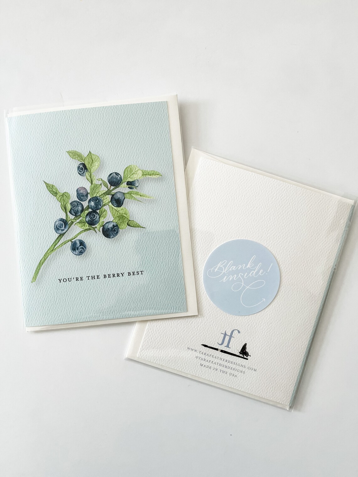 You're the Berry Best Greeting Card | Watercolor Blueberry Card ...