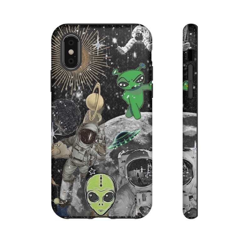 Space UFO Alien Collage Tough Case, Sci-fi Phone Cover ...