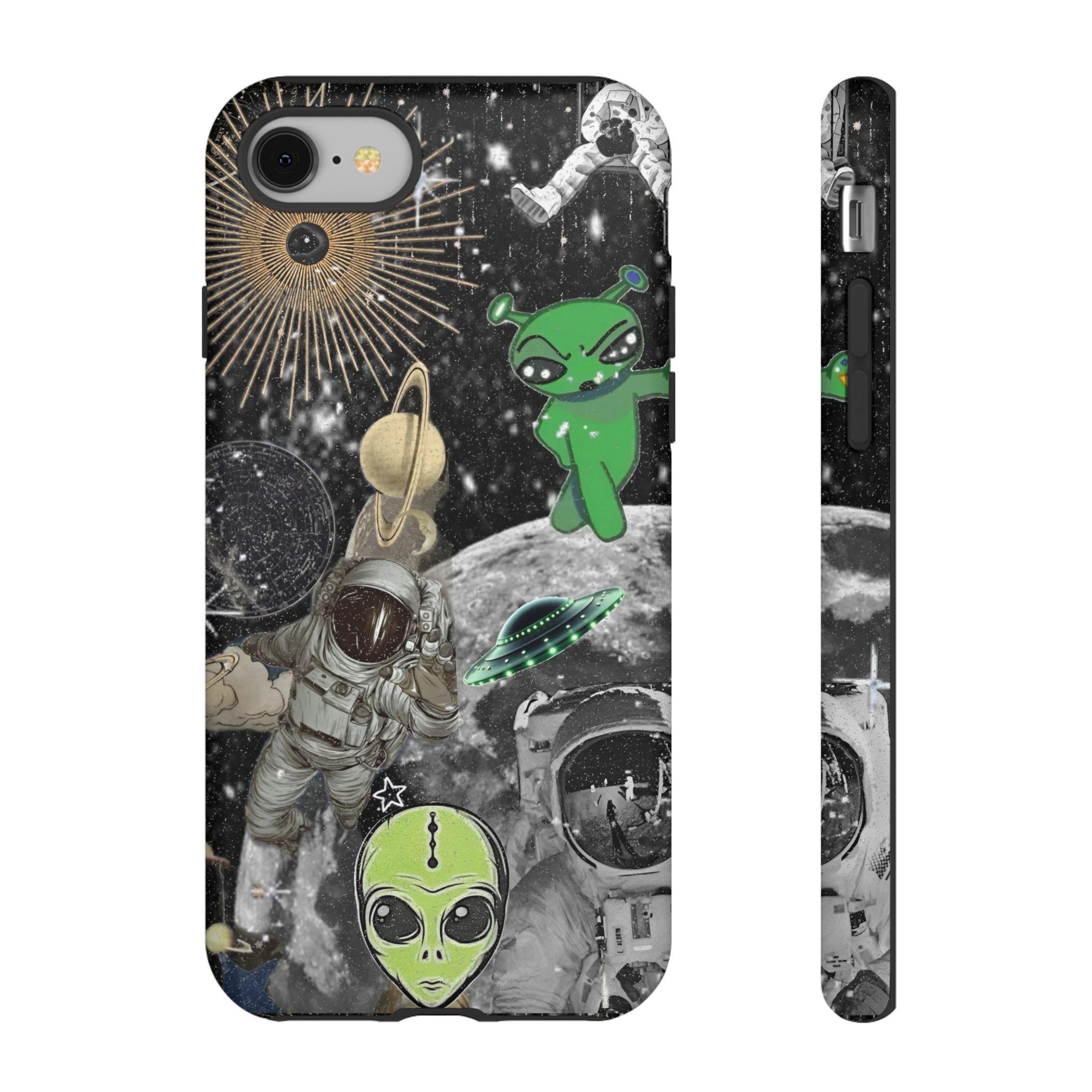 Space UFO Alien Collage Tough Case, Sci-fi Phone Cover ...