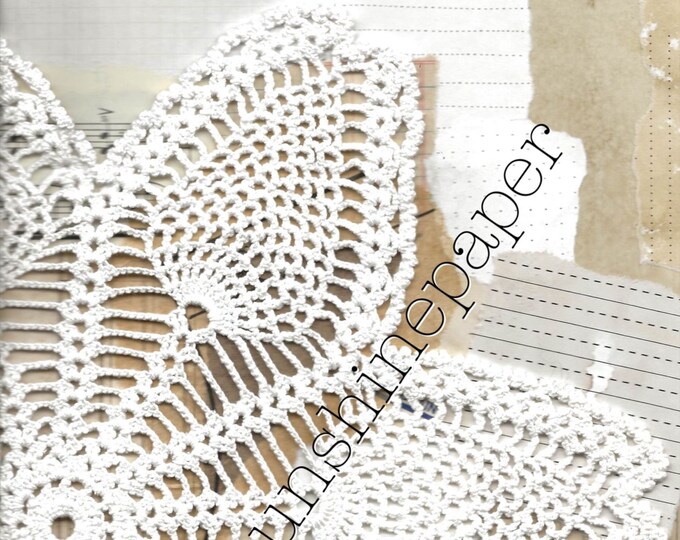 12 Sheets Variety CABBAGE Dyed Lace Paper Pack 2, Handmade, Coffee ...