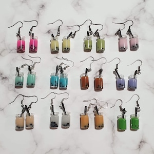 4 or 12 Pink Boba Tea Charms Milk Tea Charm 3D Charm Bubble - Etsy