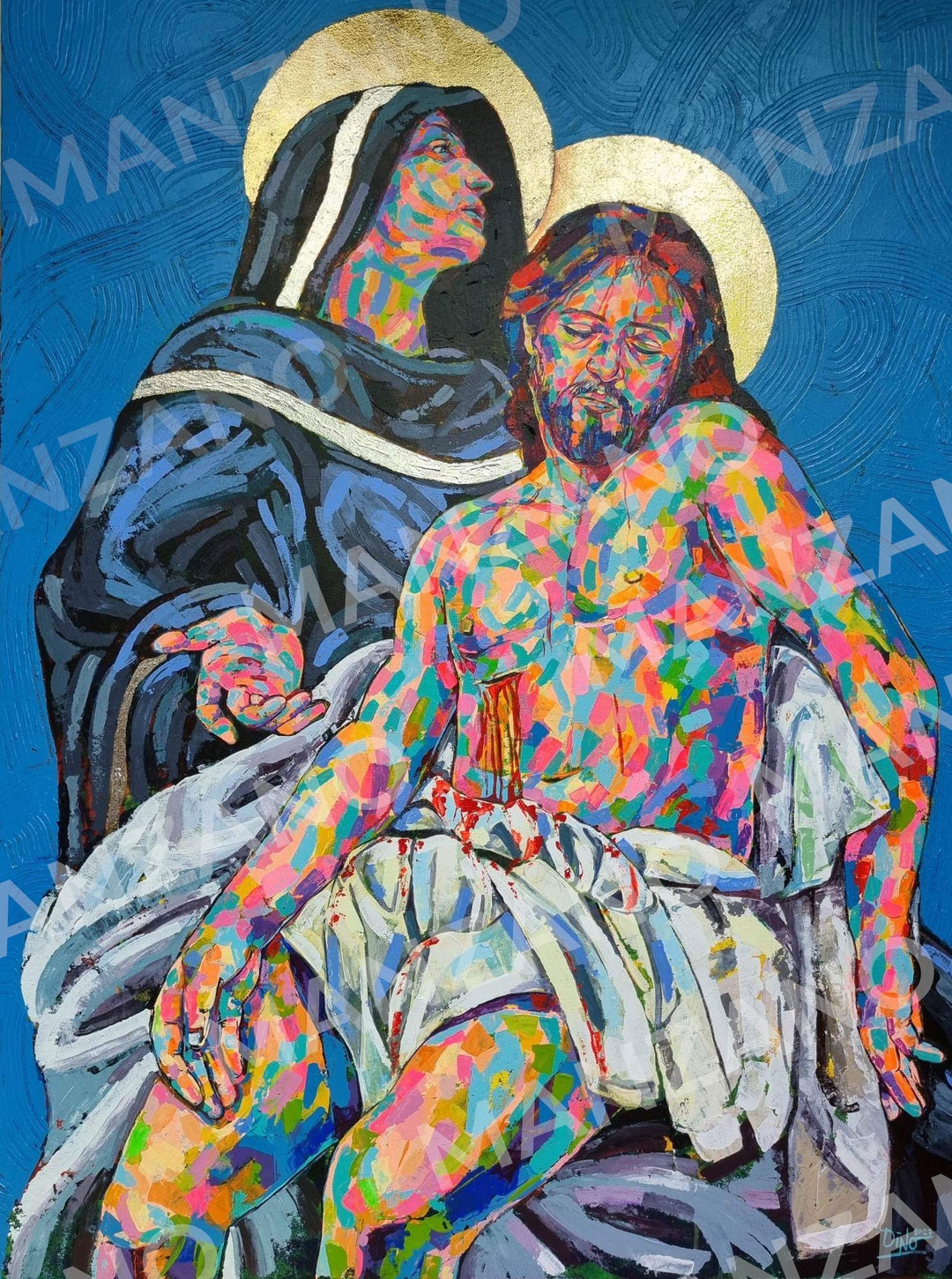 La Pieta Painting - Etsy