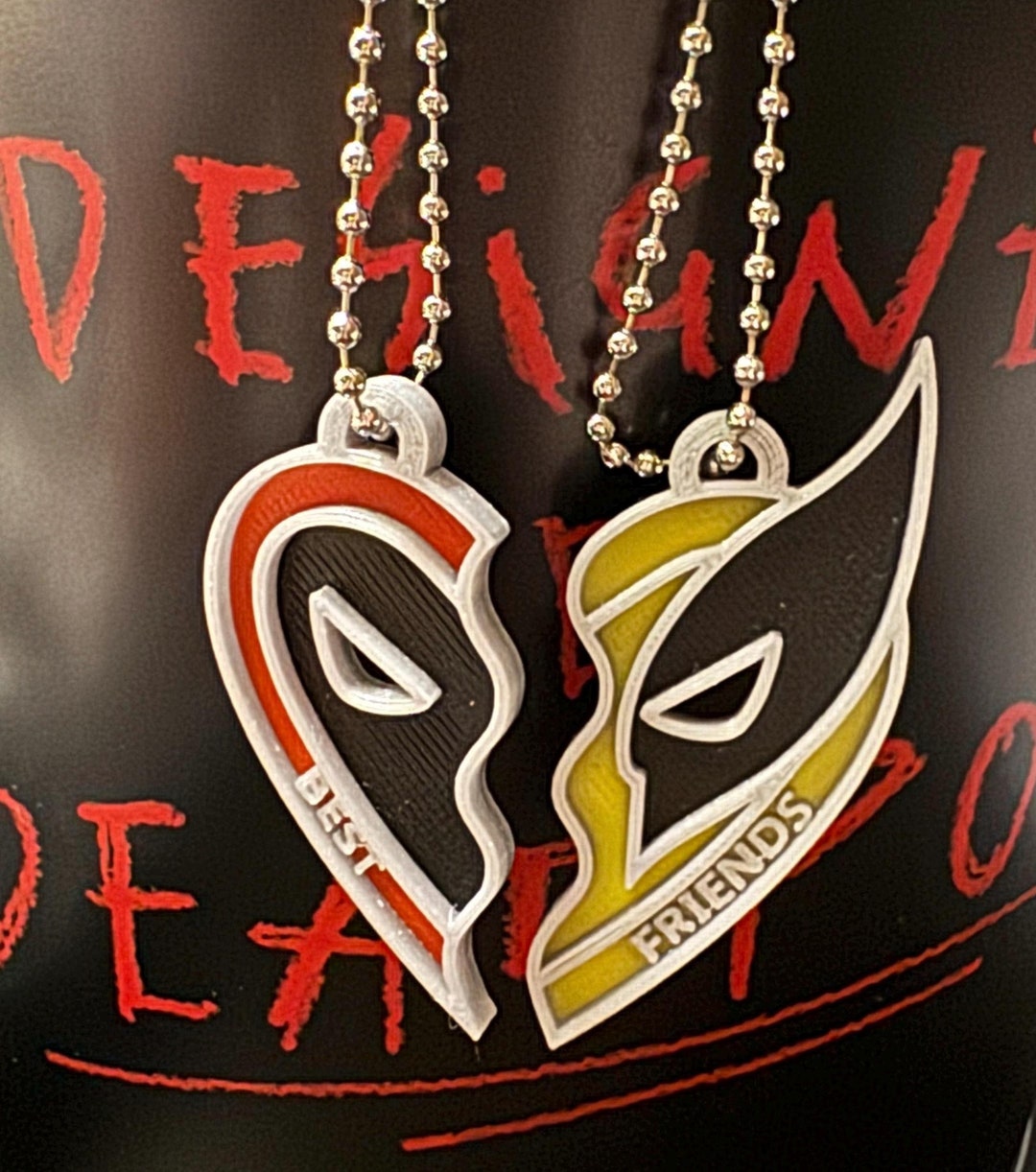 Deadpool Vs Wolverine Dog Tag Chain Necklace - Etsy