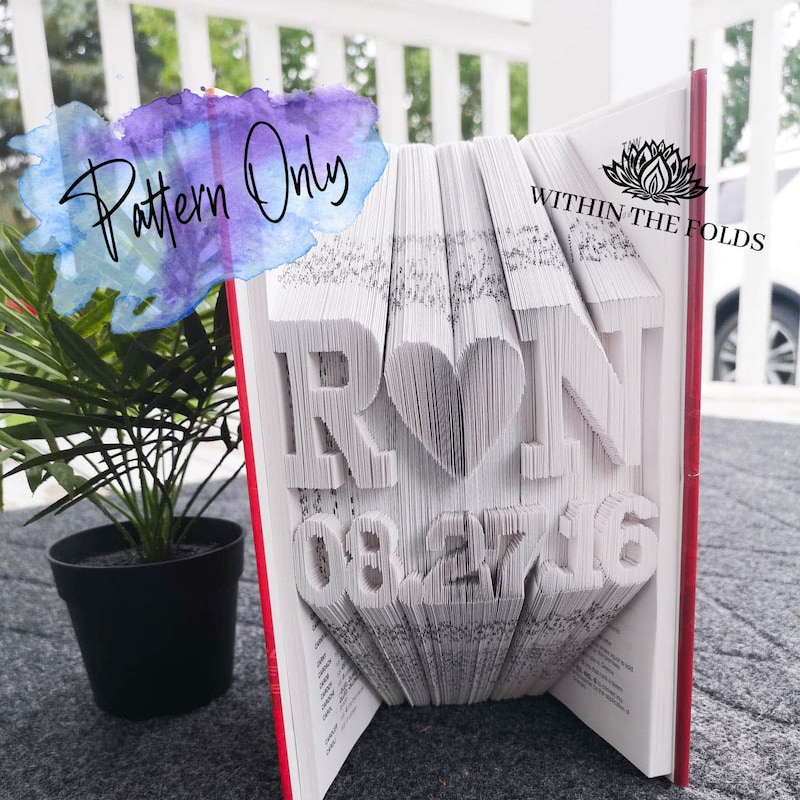 Book Fold Art Love - Etsy