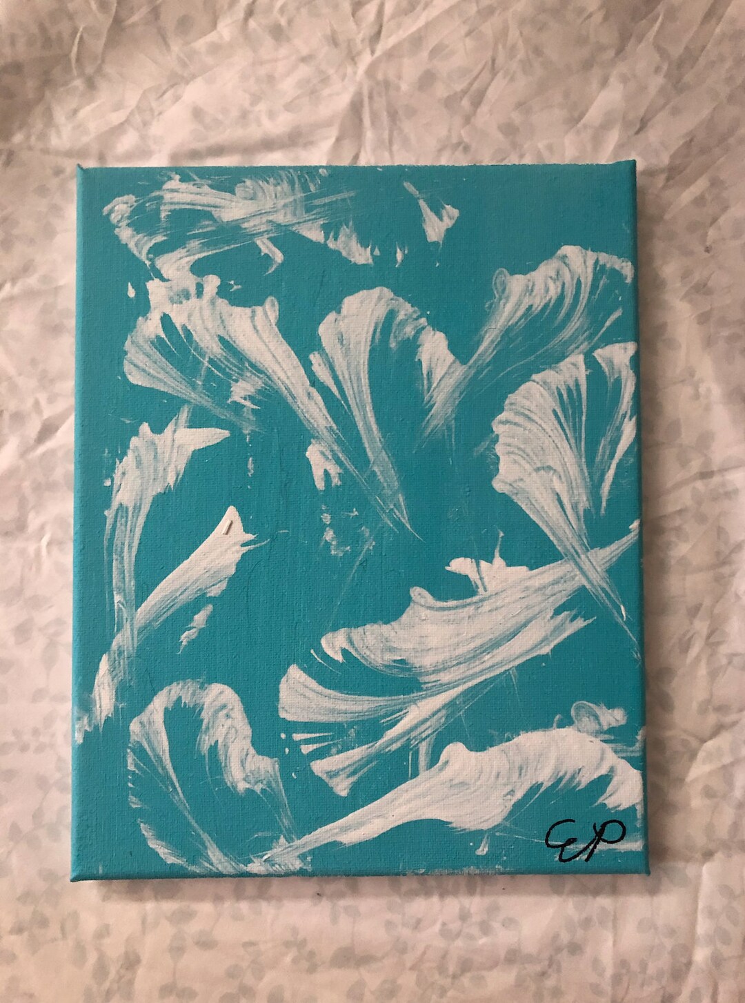 Blue and White Canvas - Etsy