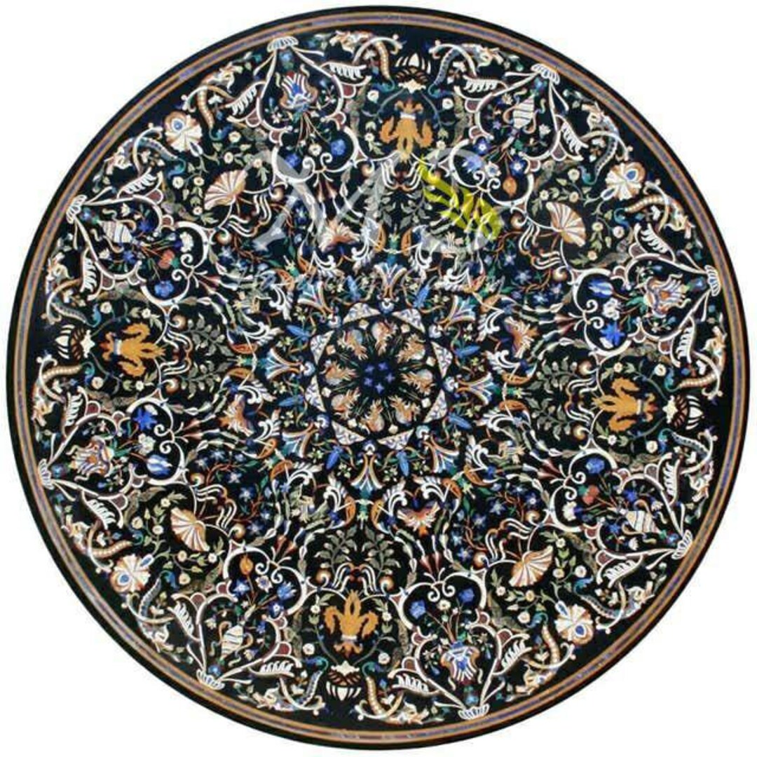 Antique Marble Inlay Peitra Dura Table Home Decor Furniture Living Room ...