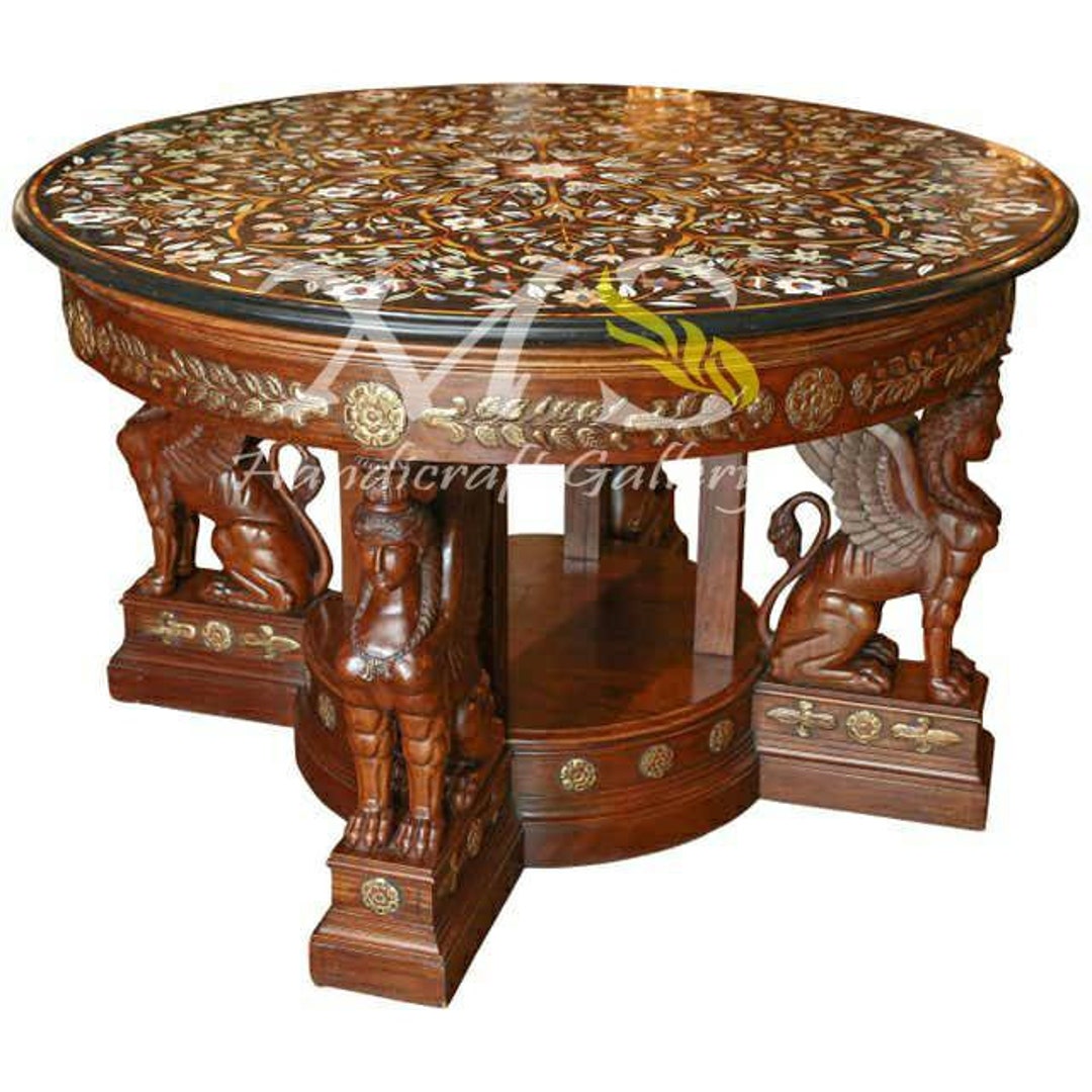 Modern Pietra Dura Inlaid Table Top Home Decor, Hallway Furniture Table ...