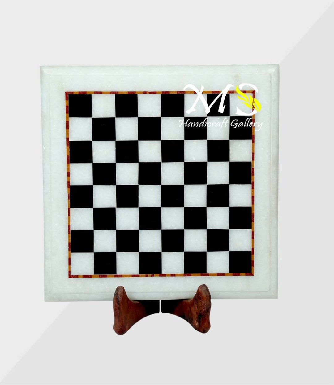 12" Marble Chess Side Table Top , Marble Inlay Chess Boards, Marble ...