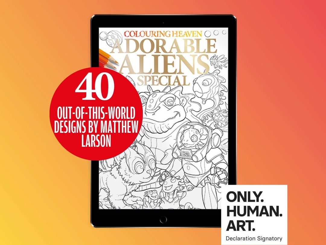 Colouring Heaven Adorable Aliens Special (digital Download PDF) | Alien ...