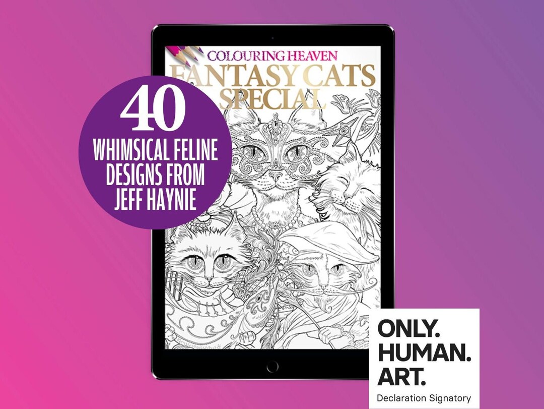 Colouring Heaven Fantasy Cats Special (digital Download PDF ...