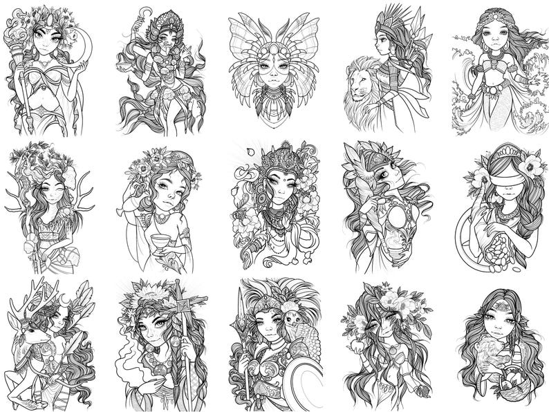Colouring Heaven Goddesses Special (digital Download PDF) | Goddess ...