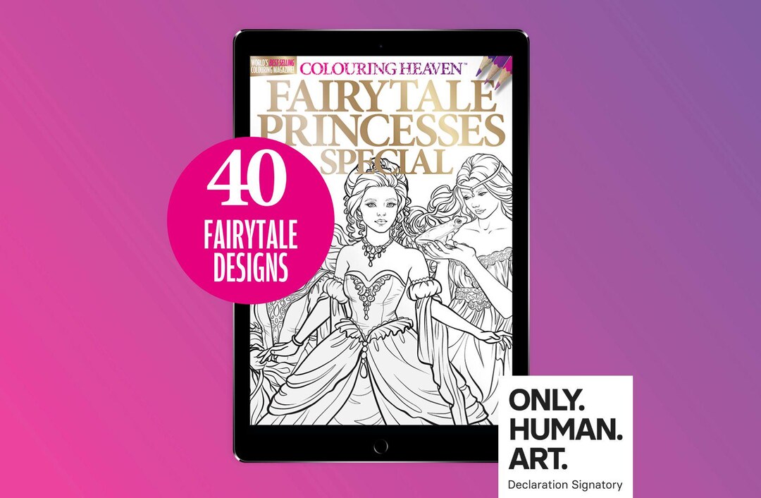 Colouring Heaven Fairytale Princesses Special (digital Download PDF ...