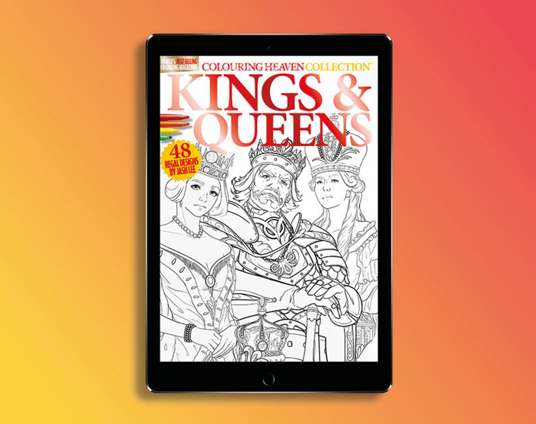 Colouring Heaven Collection Kings & Queens digital Download - Etsy