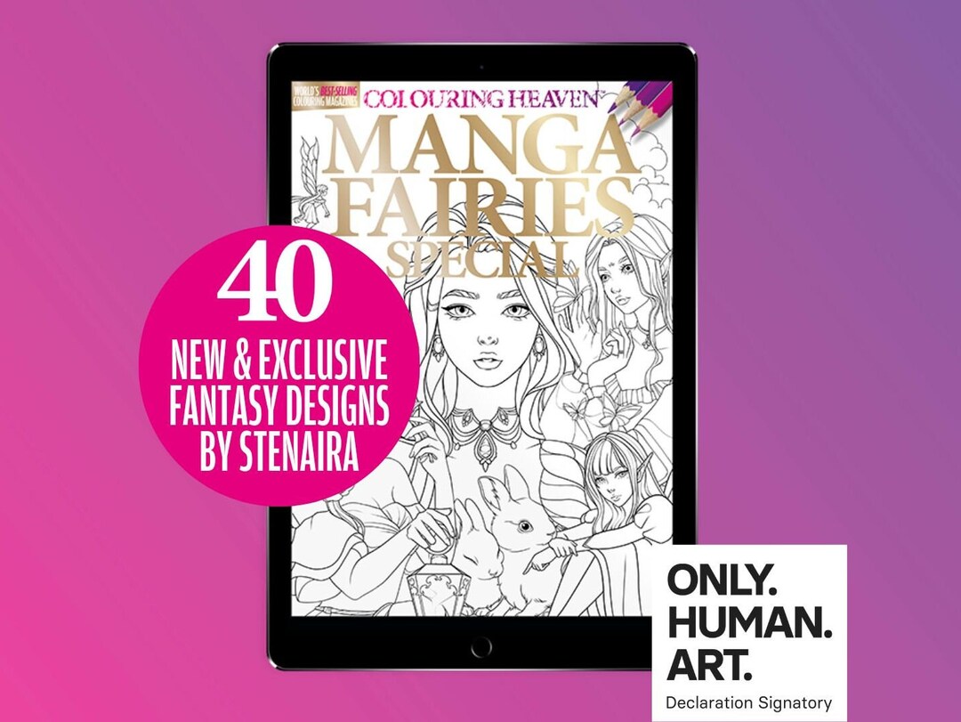 Colouring Heaven Manga Fairies Special (digital Download PDF) | Manga ...