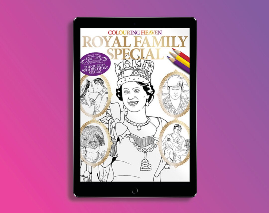 Colouring Heaven Royal Family Special digital Download PDF - Etsy