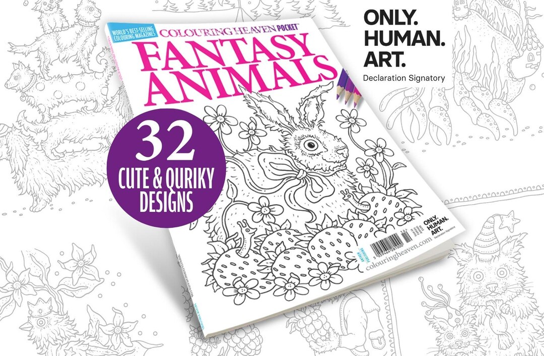 Colouring Heaven Pocket Fantasy Animals | Mini Pocket Travel Sized ...