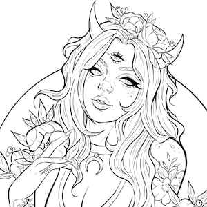 Colouring Heaven Gothic Pin-up Special (digital Download PDF) | Gothic ...