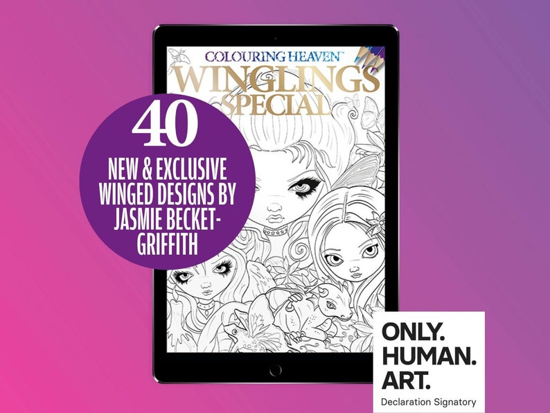 Colouring Heaven Winglings Special (digital Download PDF) | Mythical ...
