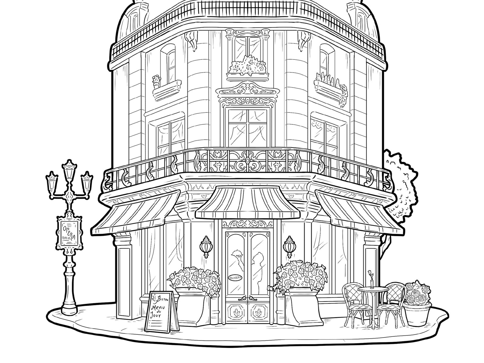 Colouring Heaven Collection Shop Fronts | Storefront Colouring Pages ...