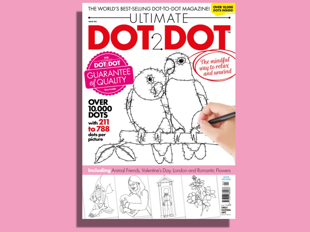 Ultimate Dot 2 Dot Issue 104 Animals, Valentine's Day, Romantic Flowers & London Dot to Dot ...