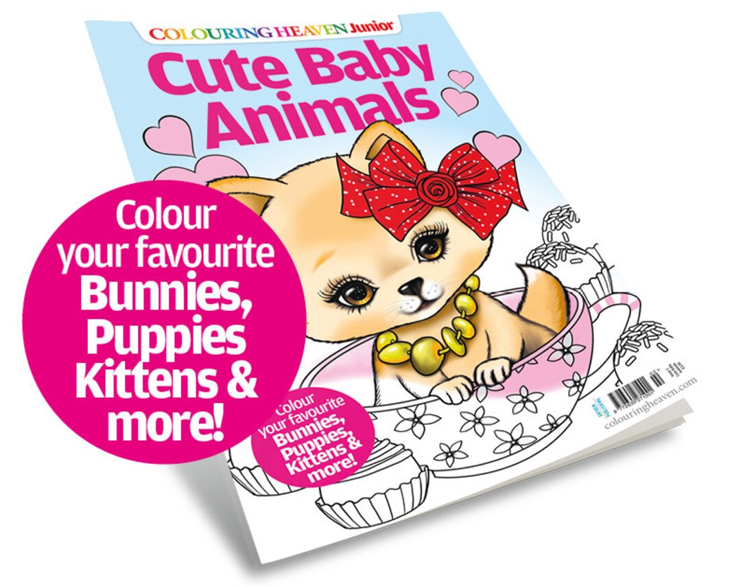 Colouring Heaven Junior Cute Baby Animals (print Magazine) | Kids ...