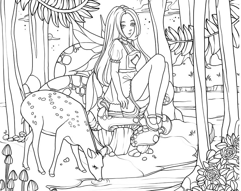 Colouring Heaven Manga Fairies Special (digital Download PDF) | Manga ...