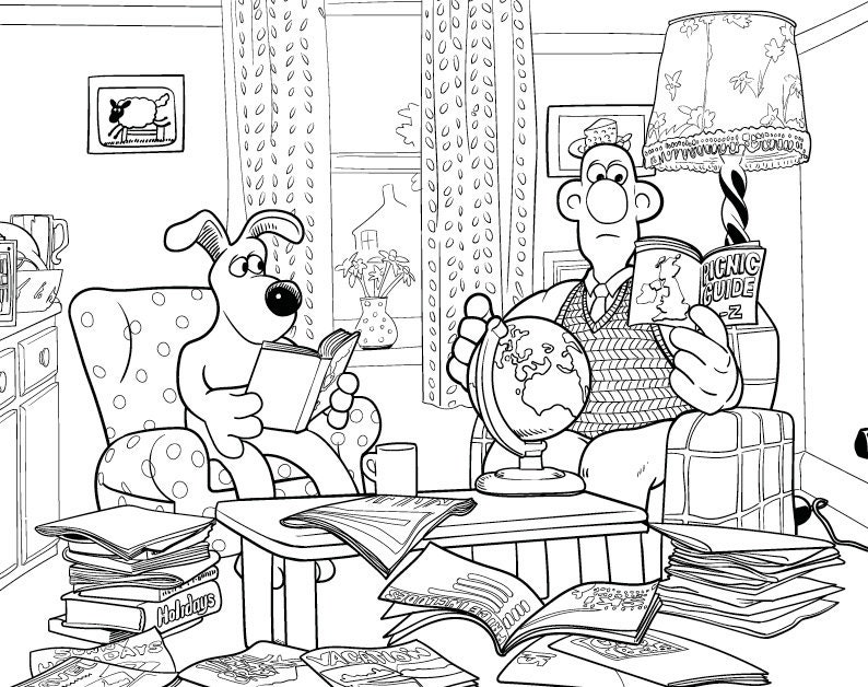 Wallace Gromit Coloring Pages