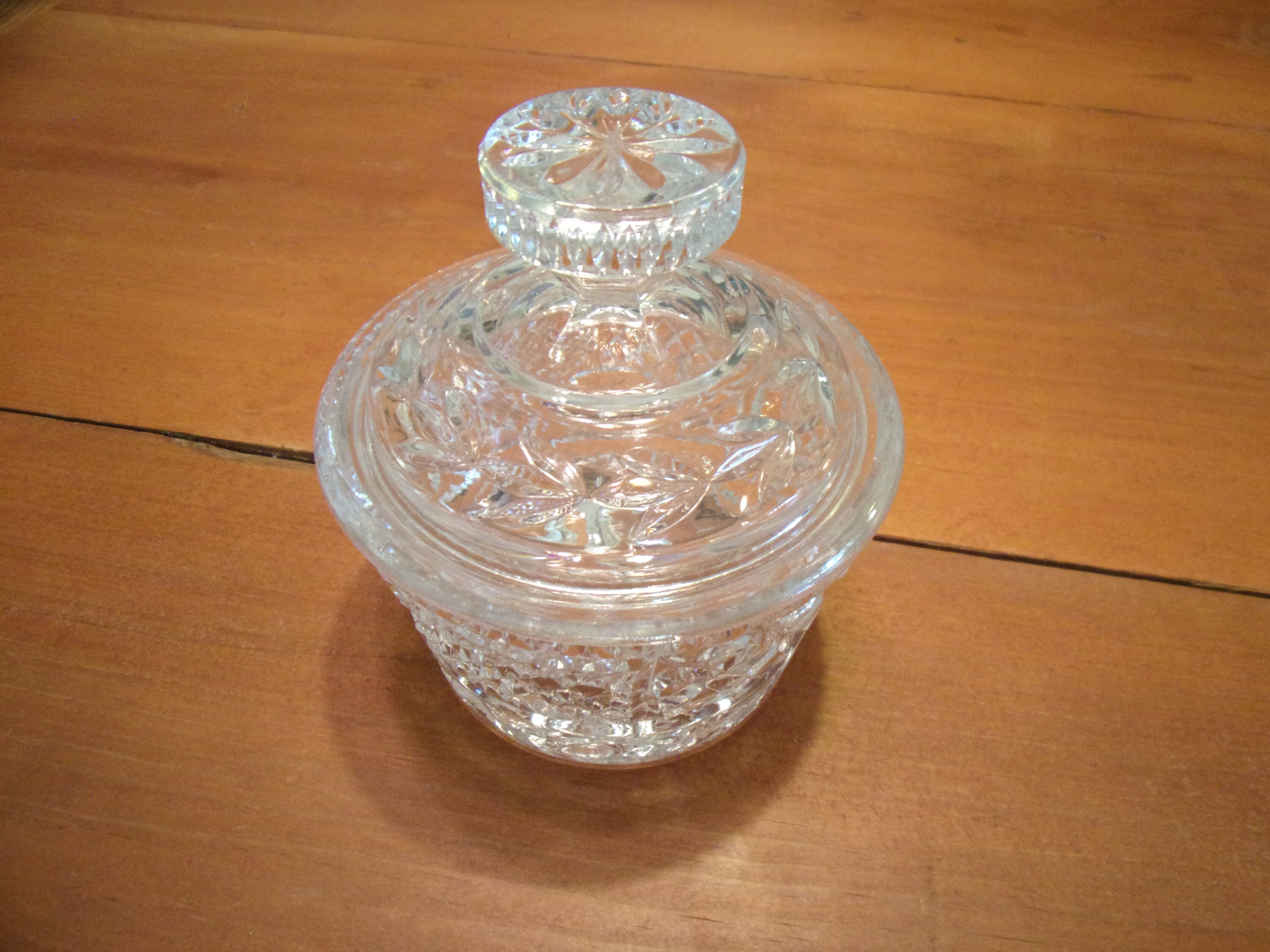 A Heavy Vintage Pressed Glass Round Vanity Candy Bowl Dish - Etsy