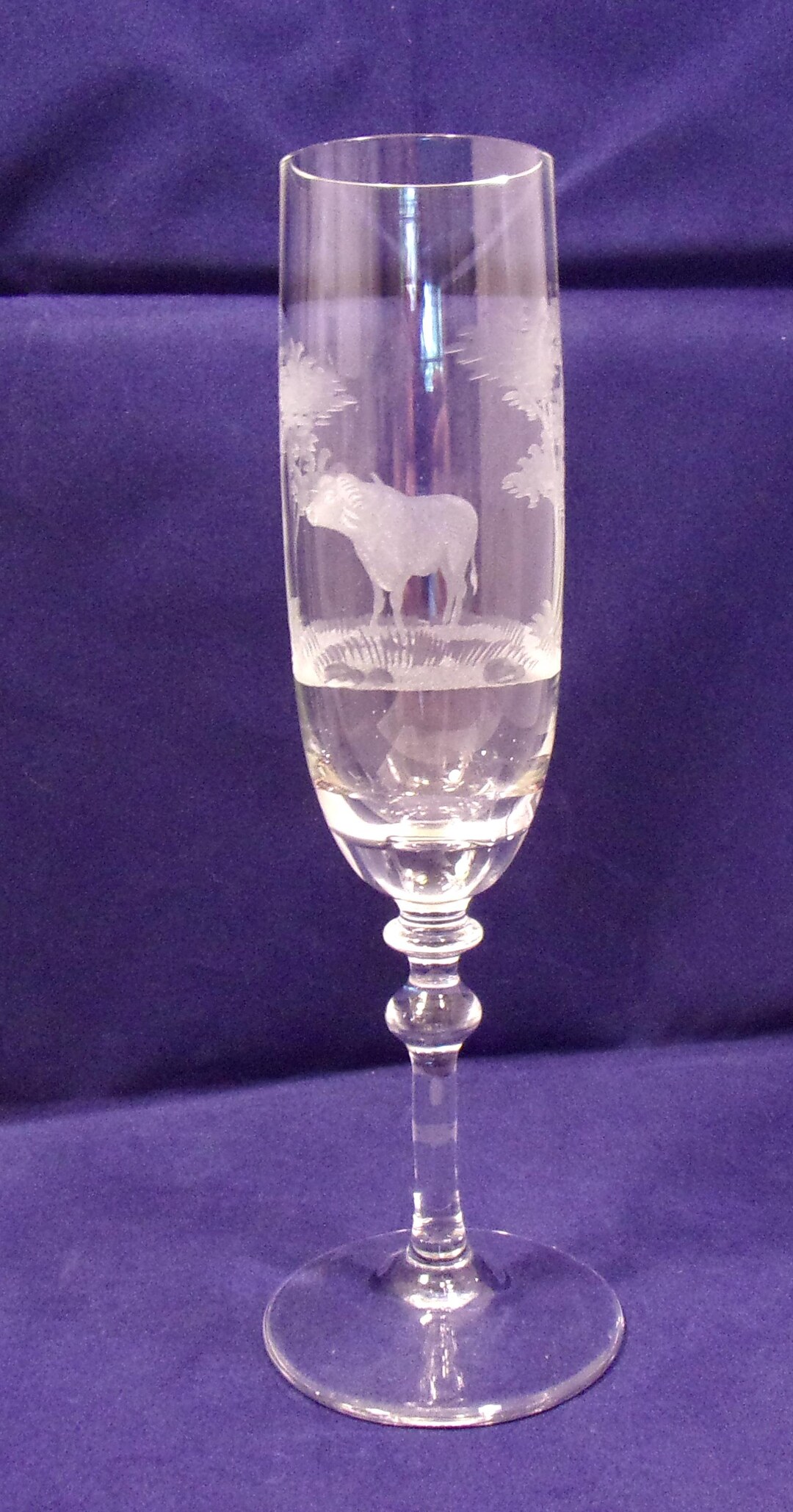 German Queen Lace Crystal Glass Handblown Champagne Flute Africa Kenya ...