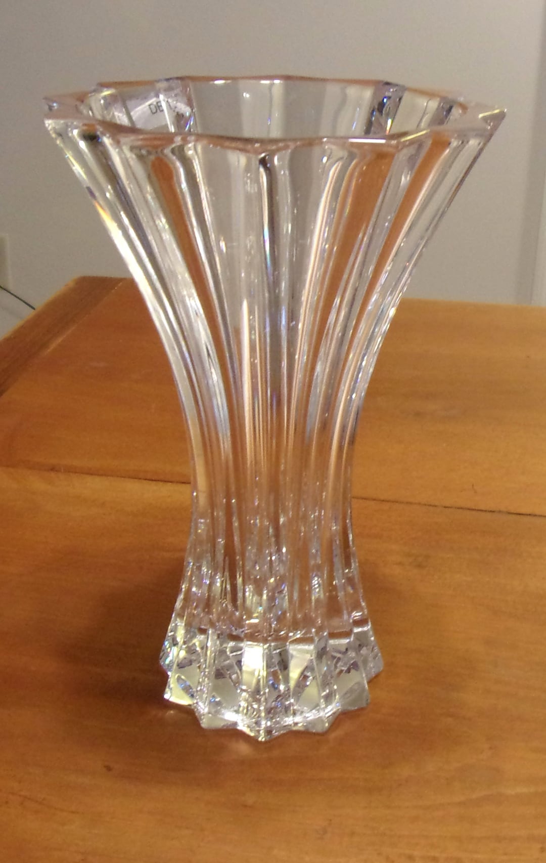 Waterford Crystal Cut Glass Vase Elliston Pattern 7" Tall Deep Fluted ...