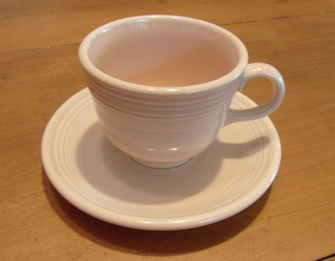 Fiesta Pale Pink Cup and Saucer Fiestaware Homer Laughlin USA - Etsy