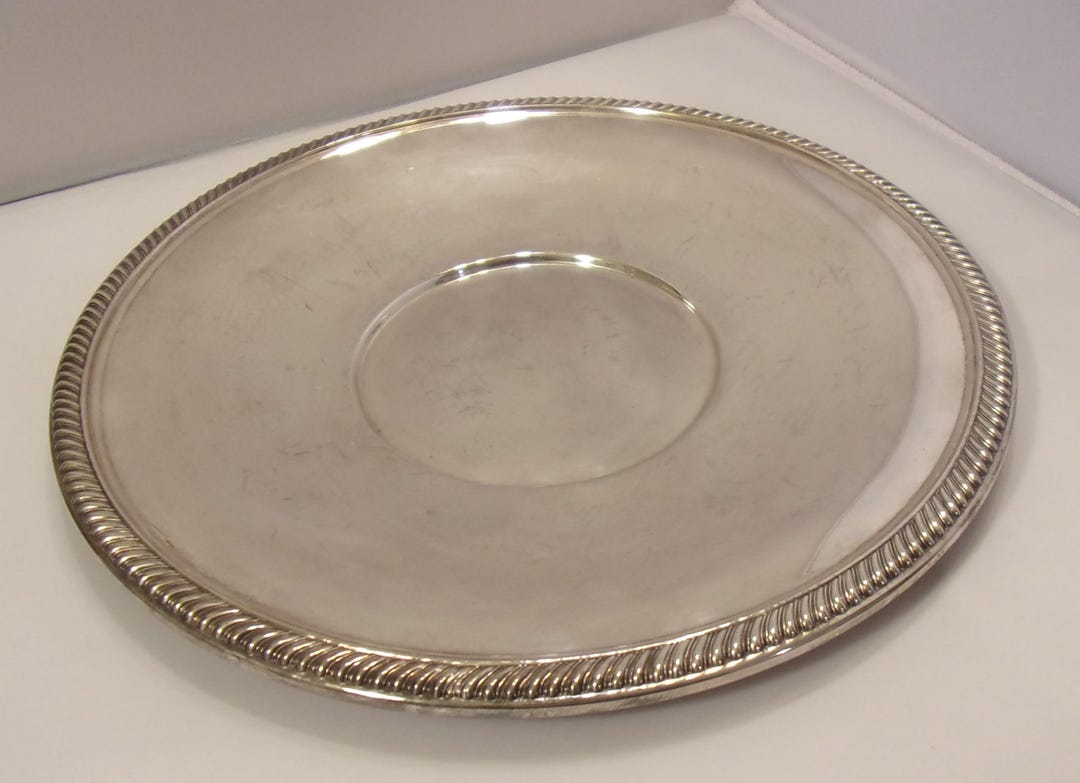 Vintage Reed and Barton Silverplate Sandwich Plate Dish With Ornate ...