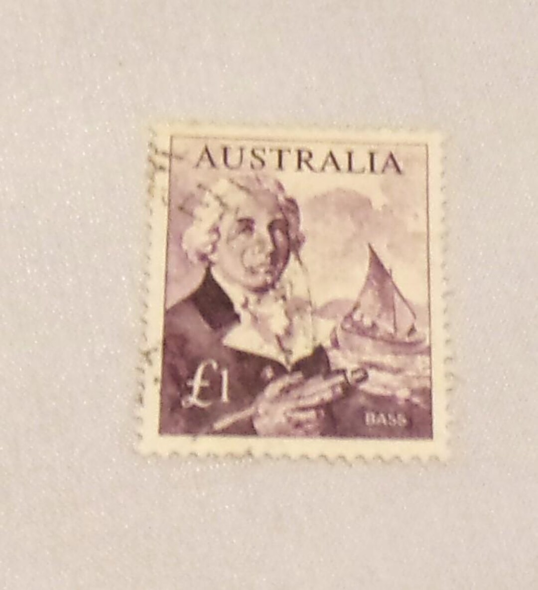 Australia 1963 Famous Seafarers 1 Pound Bass: Used Postage Philatelist ...