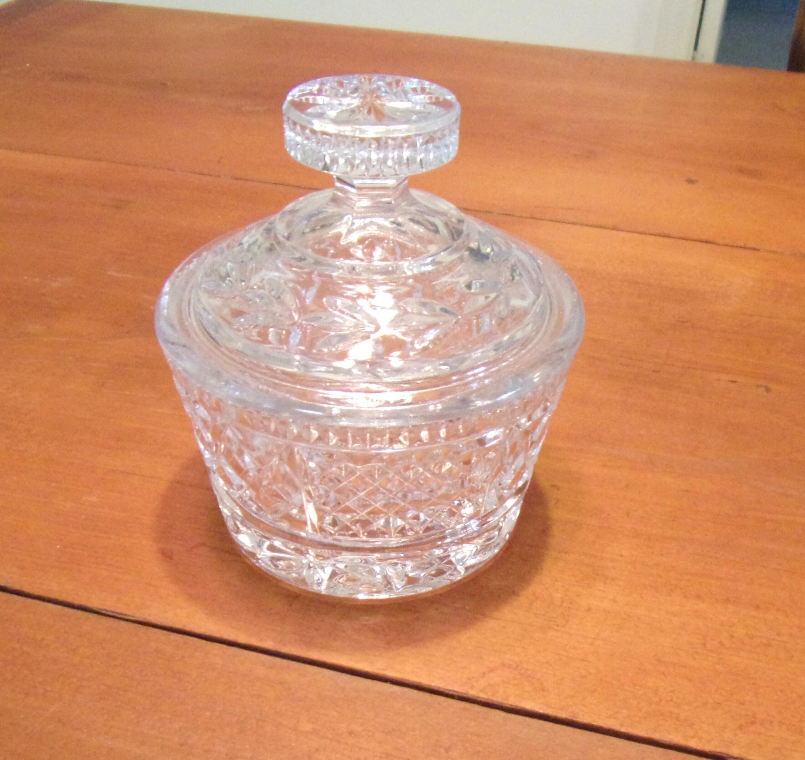 A Heavy Vintage Pressed Glass Round Vanity Candy Bowl Dish - Etsy