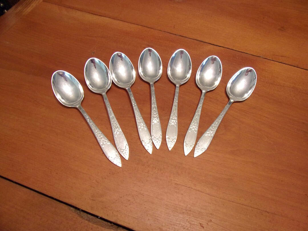 Kirk Stieff Sterling Company Seven Antique Sterling Silver Teaspoons ...