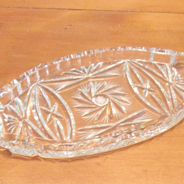 Cut Glass Tray - Etsy