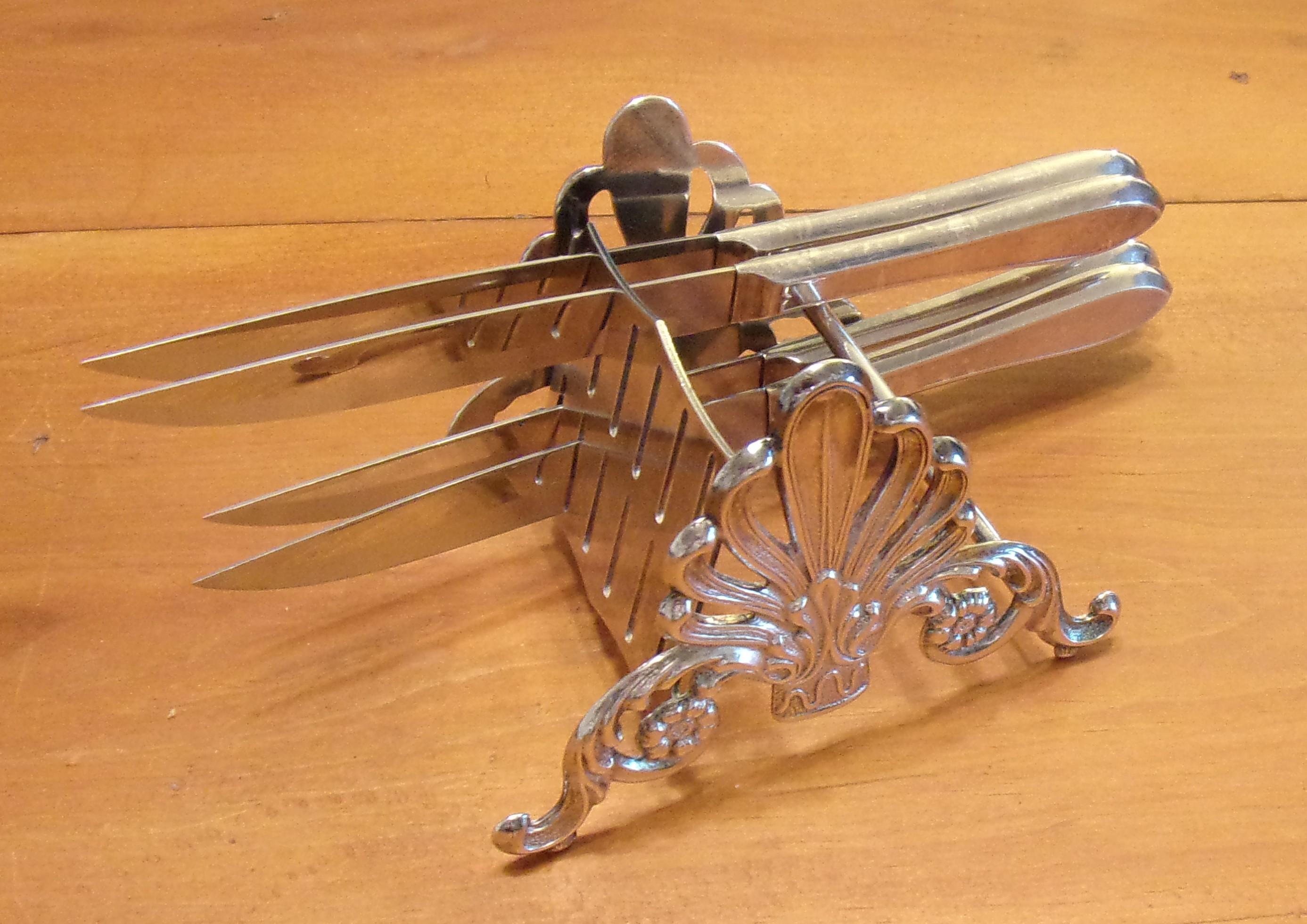 Italian William Adams Silverplate Knife Holder Ca1980s Silverplate ...