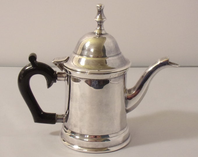 Silverplate Creamer With Hinged Lid Ca1940s Miniature Coffee Pot Design ...