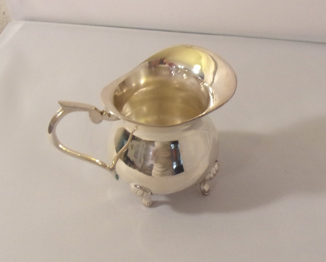 Silverplate Footed Creamer 3 1/4 Tall Indian Silverplate International ...