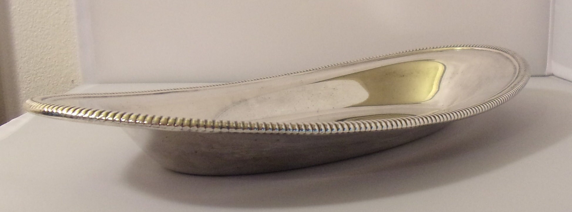 Vintage Oval Silverplate Serving Dish With Gadrooned Rim 12 1/2 X 7 1/4 ...