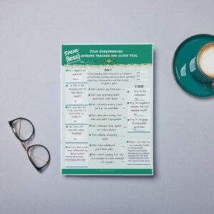 Spending Expense Tracker Guide Tool, No Spend Month Editable Printable ...