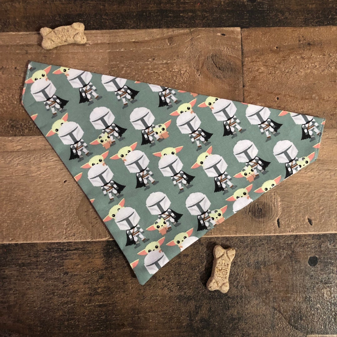Mandalorian Dog Bandana, Cat Bandana, Slip On, Snap On, Personalized ...