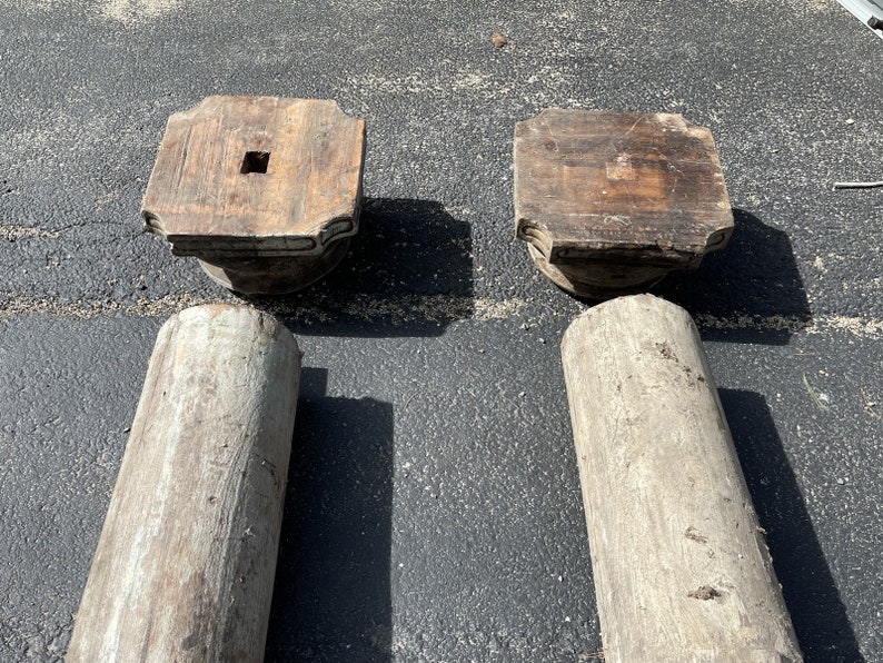 Amazing Antique Asian Wood Columns (set of 2) - Etsy