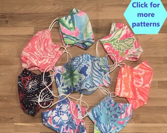 Preppy Face Mask - Etsy