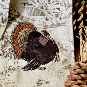 Personalized Taupe Toile Thanksgiving Wreath Sash, Custom Monogram ...